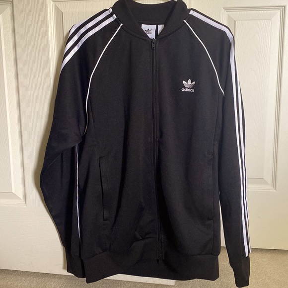 adidas | Jackets & Coats | Adidas Mens Black And White Track Jacket ...